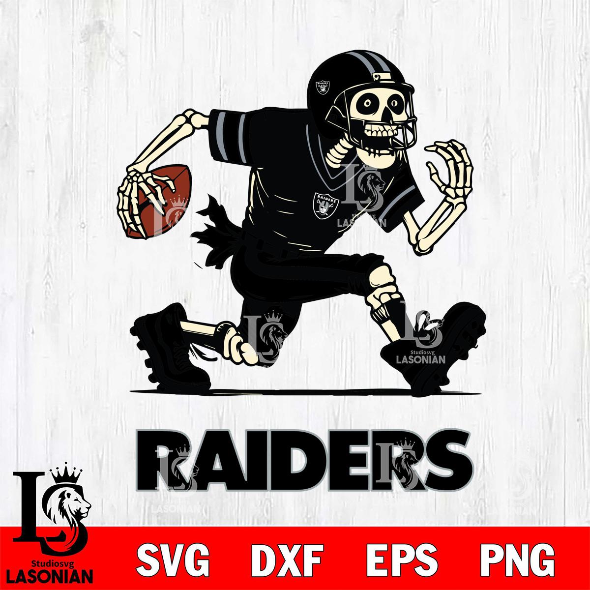 Las Vegas Raiders Skeleton Football – lasoniansvg