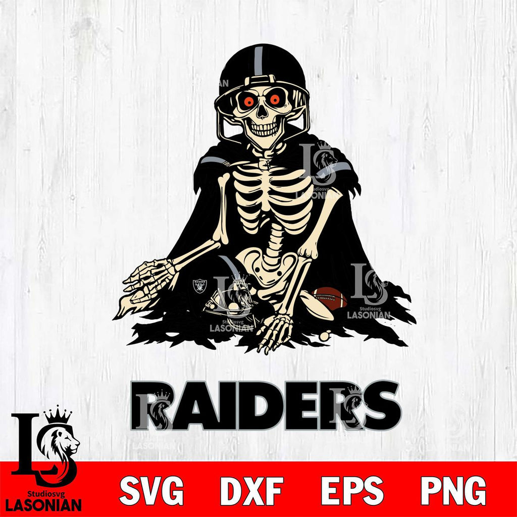 Las Vegas Raiders Skeleton Football 3 – lasoniansvg