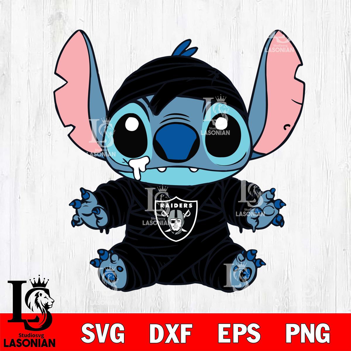 Las Vegas Raiders Stitch Mummy Football – lasoniansvg