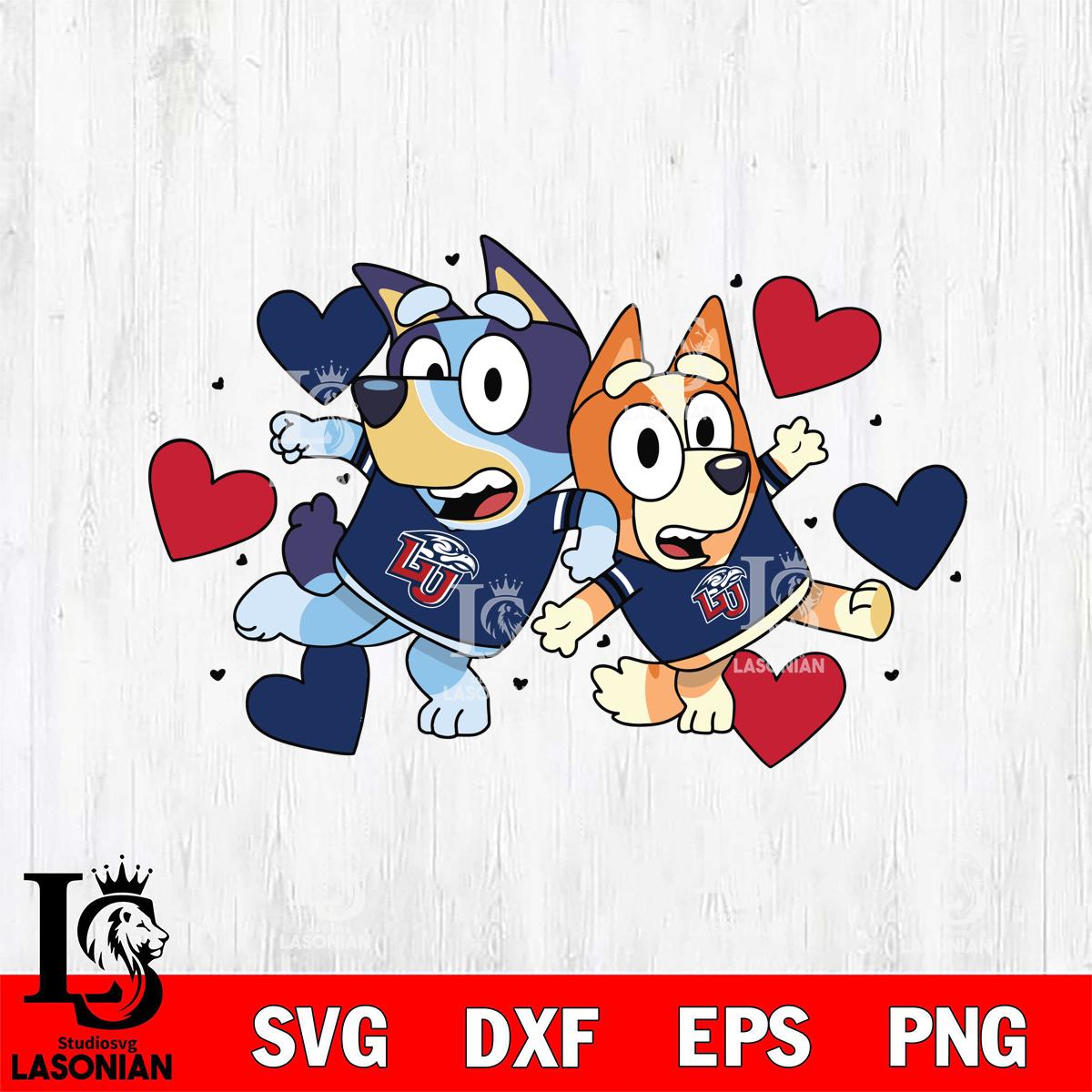 Liberty Flames Bluey heart – lasoniansvg