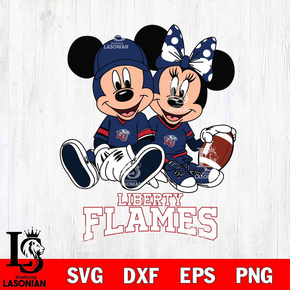 Liberty Flames Disney Mickey And Minnie Football – lasoniansvg