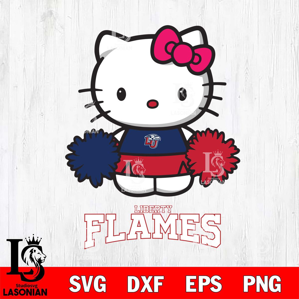 Liberty Flames Hello Kitty Cheerleader 2 – lasoniansvg