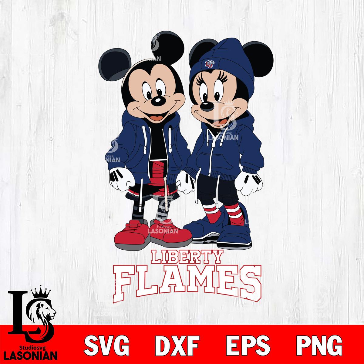 Liberty Flames Mickey Minnie Mouse Rugby – lasoniansvg