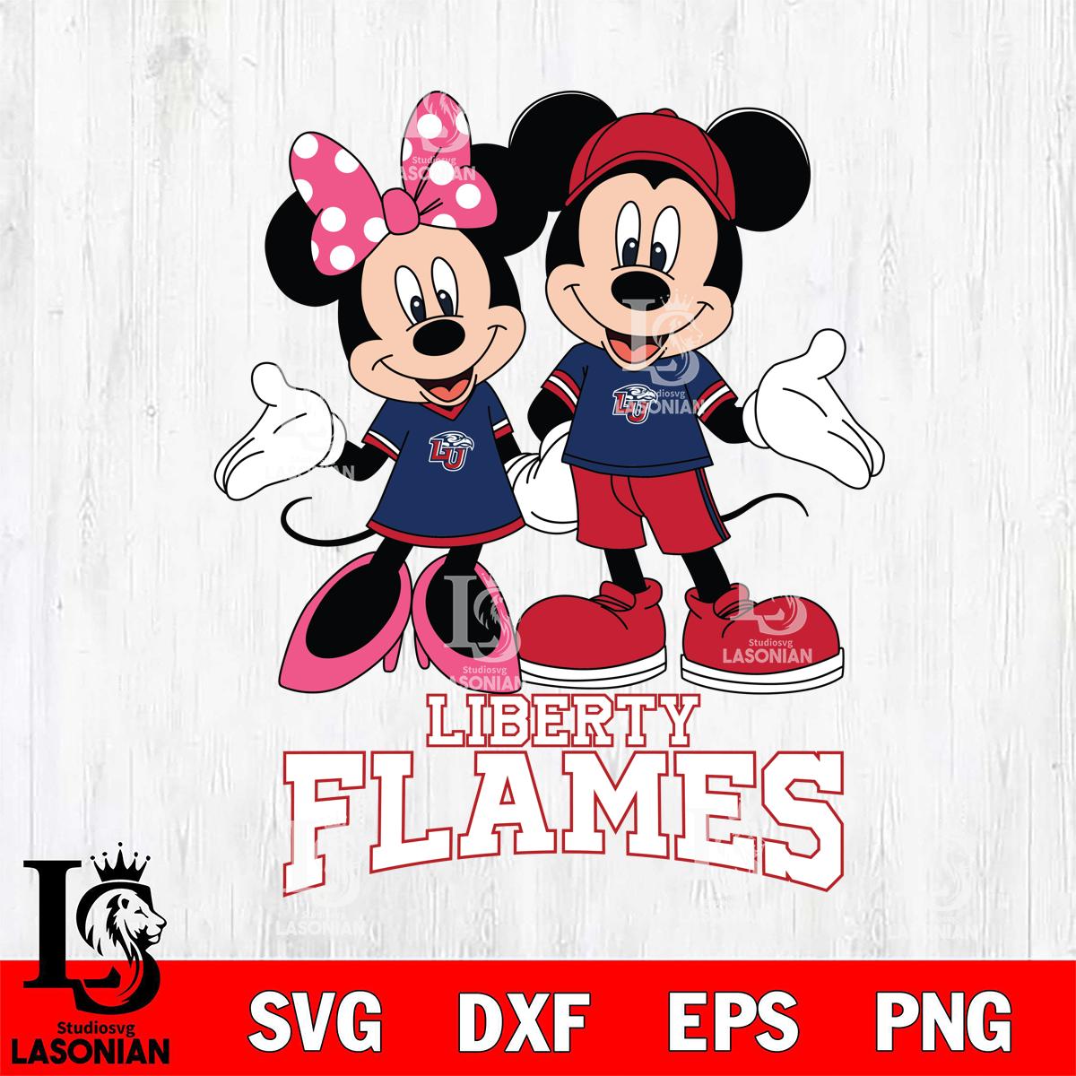 Liberty Flames Mickey Minnie Mouse Sport – lasoniansvg