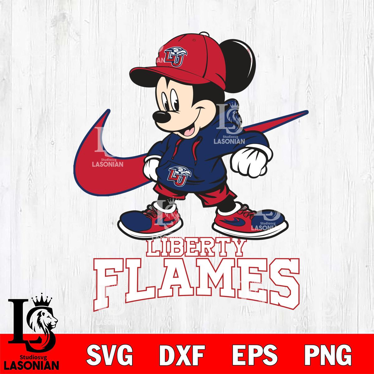 Liberty Flames Mickey Mouse NIKE – lasoniansvg