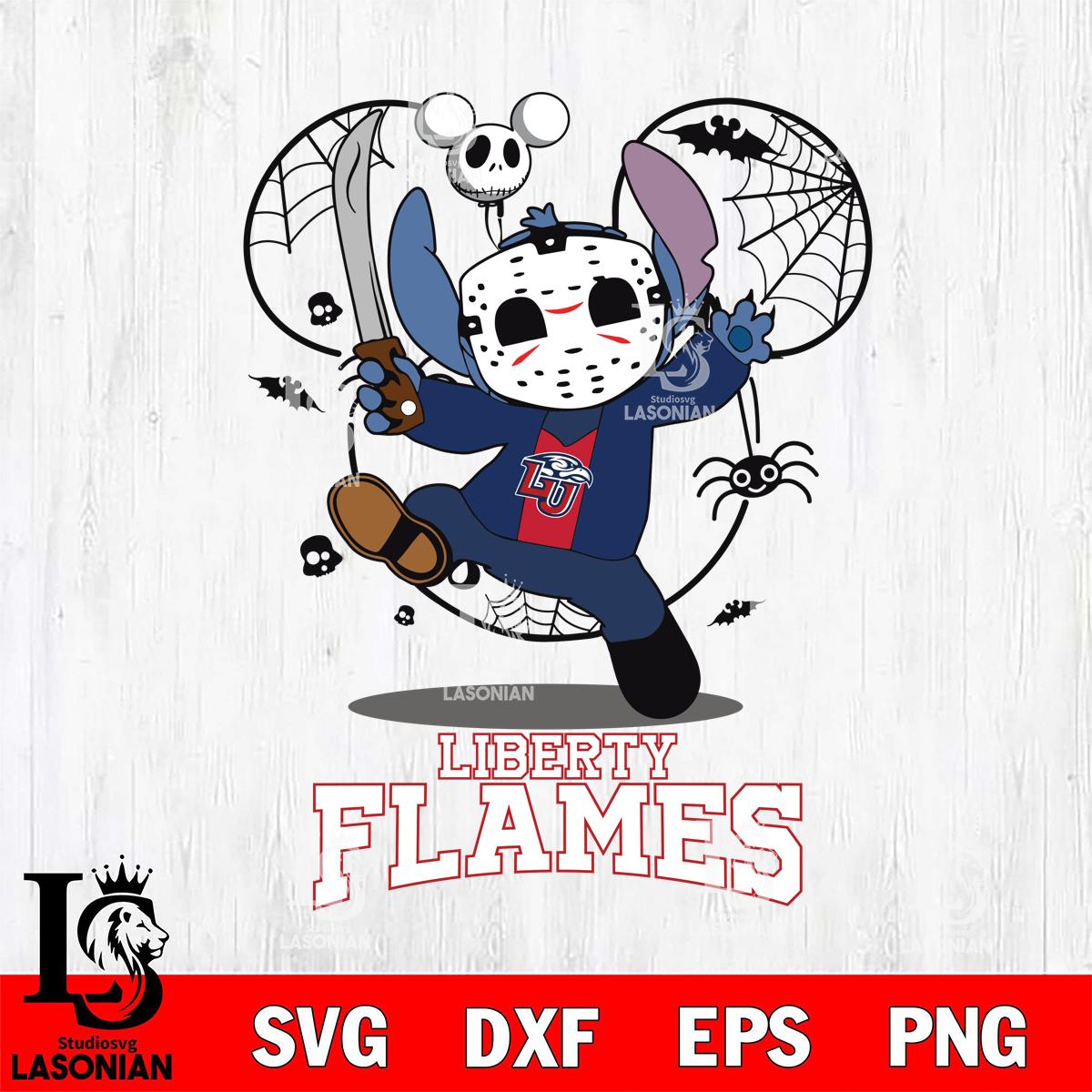 Liberty Flames Stitch jason voorhees Halloween – lasoniansvg