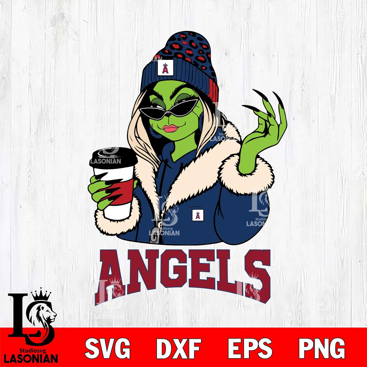 Los Angeles Angels Boujee Grinch Girls Christmas – lasoniansvg