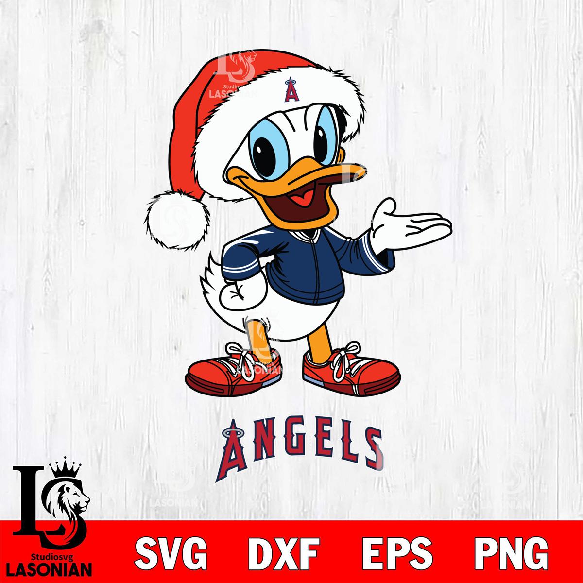 Los Angeles Angels Donald Duck Christmas Baseball – lasoniansvg