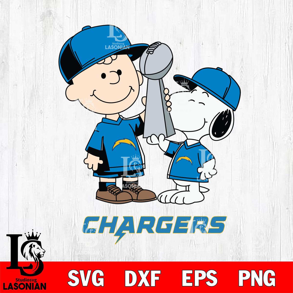 Los Angeles Chargers Charlie Brown and Snoopy Champions – lasoniansvg