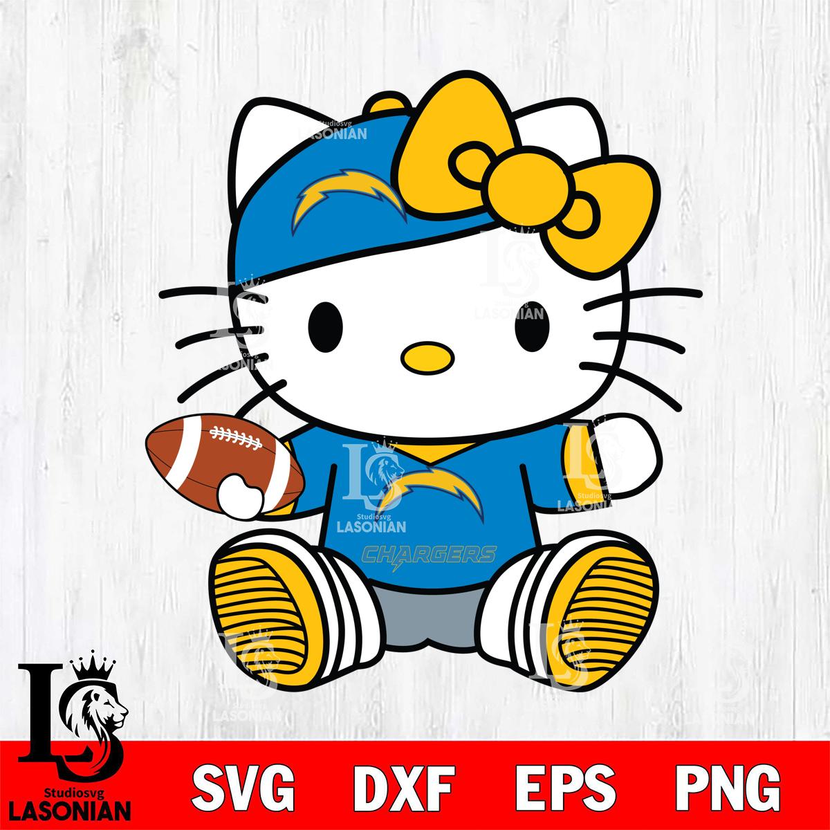 Los Angeles Chargers Cute Hello Kitty Football 11 – lasoniansvg