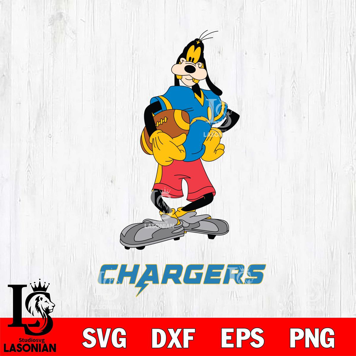 Los Angeles Chargers Goofy Player – lasoniansvg