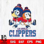 Los Angeles Clippers Bluey & Bingo 8 – lasoniansvg
