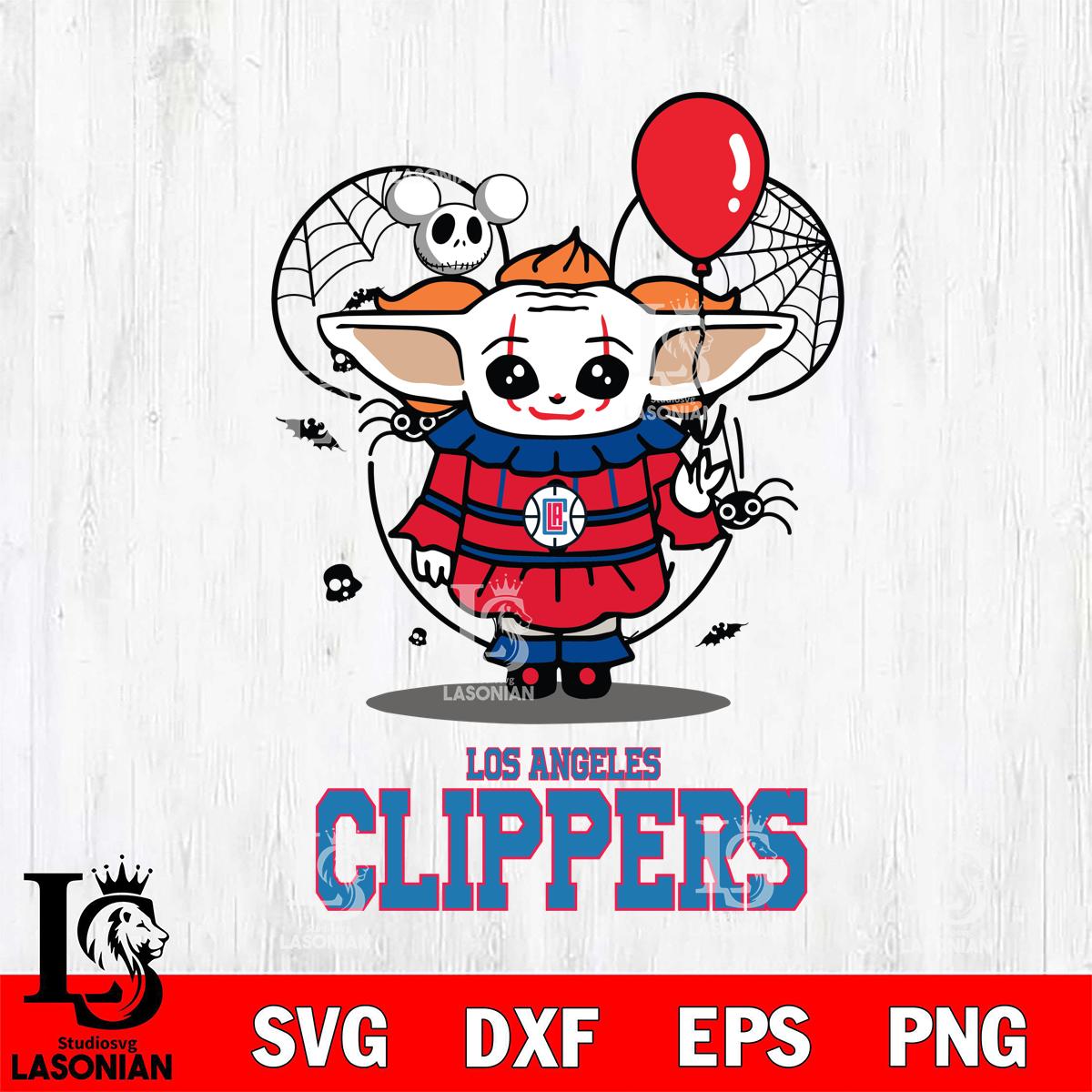 Los Angeles Clippers Stitch Pennywise Halloween – lasoniansvg