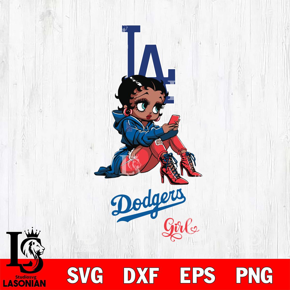 Los Angeles Dodgers Beauty Black Fan Girl Football – lasoniansvg