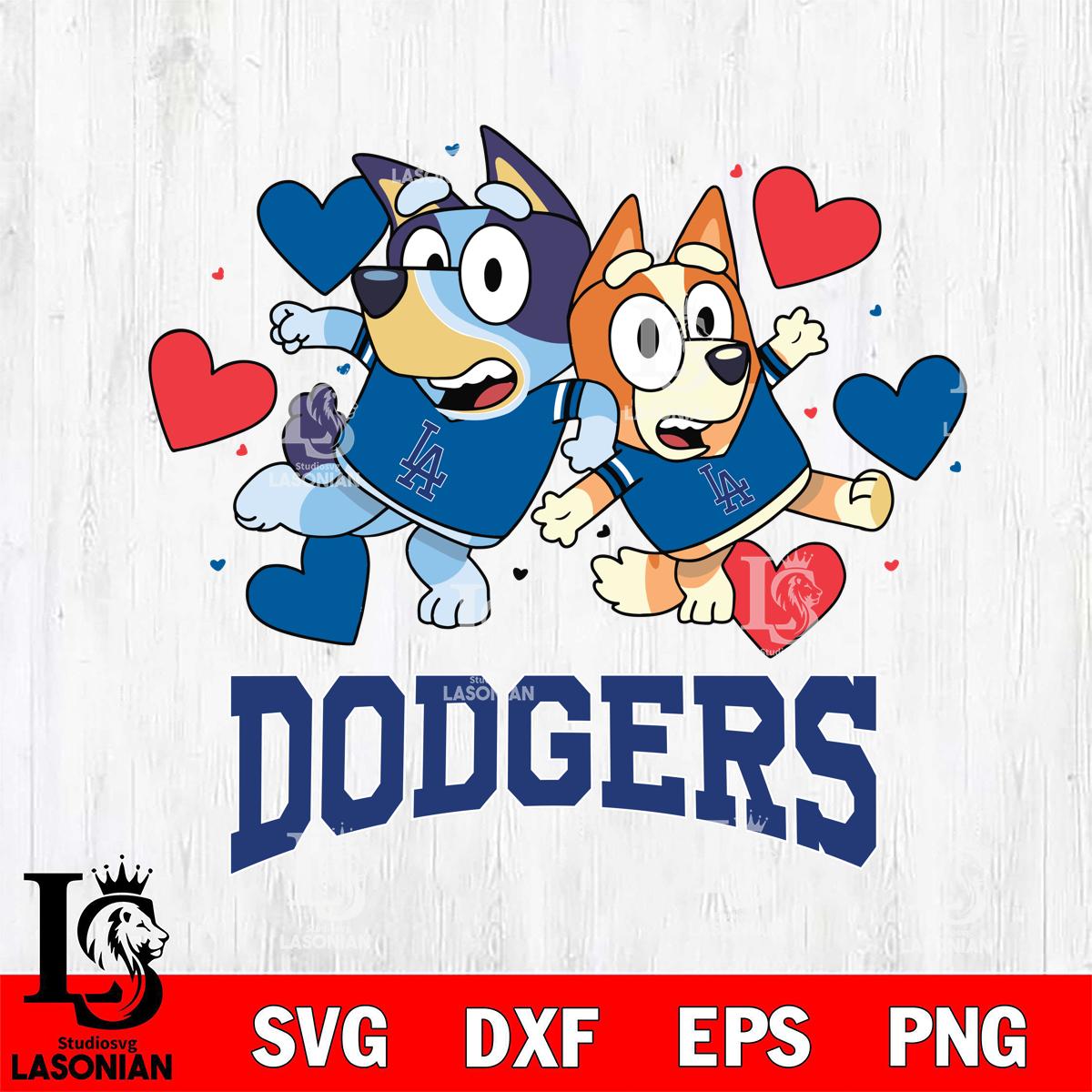 Los Angeles Dodgers Bluey & Bingo 10 – lasoniansvg