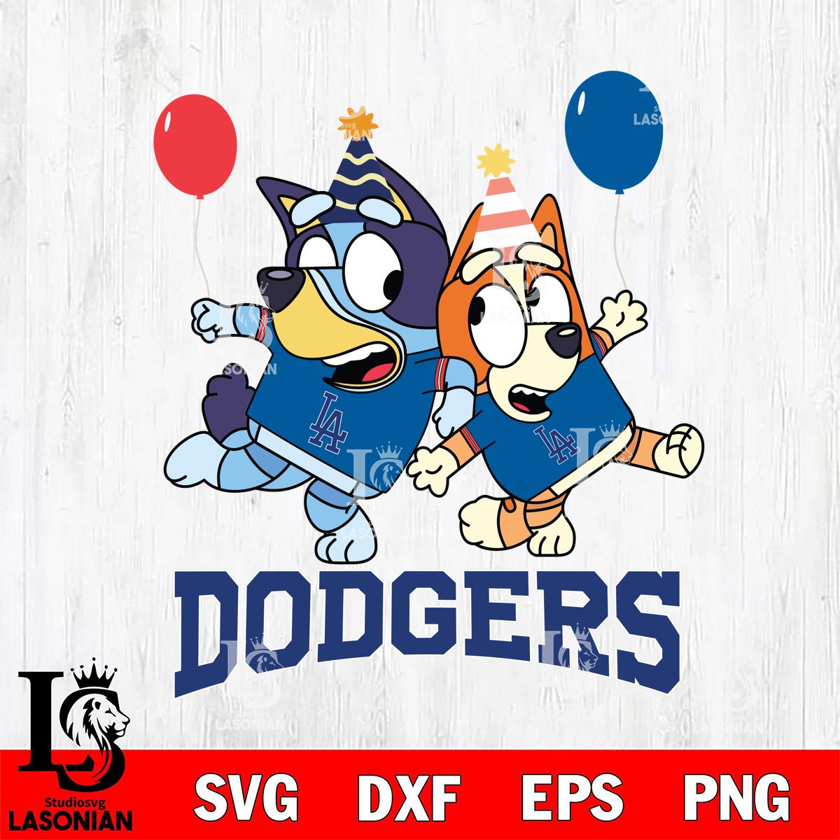 Los Angeles Dodgers Bluey & Bingo 11 – lasoniansvg