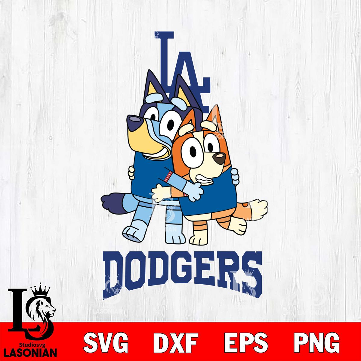 Los Angeles Dodgers Bluey & Bingo 12 – lasoniansvg