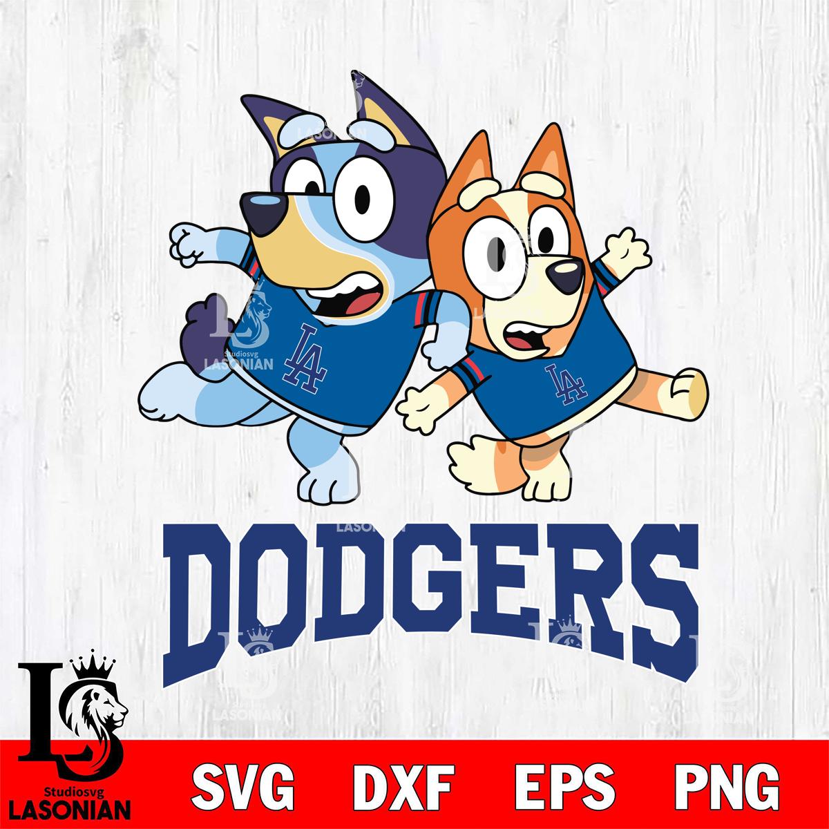 Los Angeles Dodgers Bluey & Bingo 13 – lasoniansvg