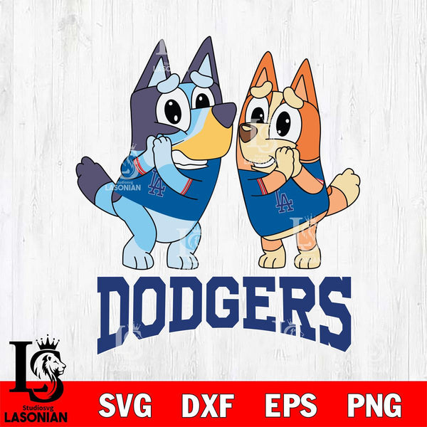 Los Angeles Dodgers Bluey & Bingo 15 – lasoniansvg