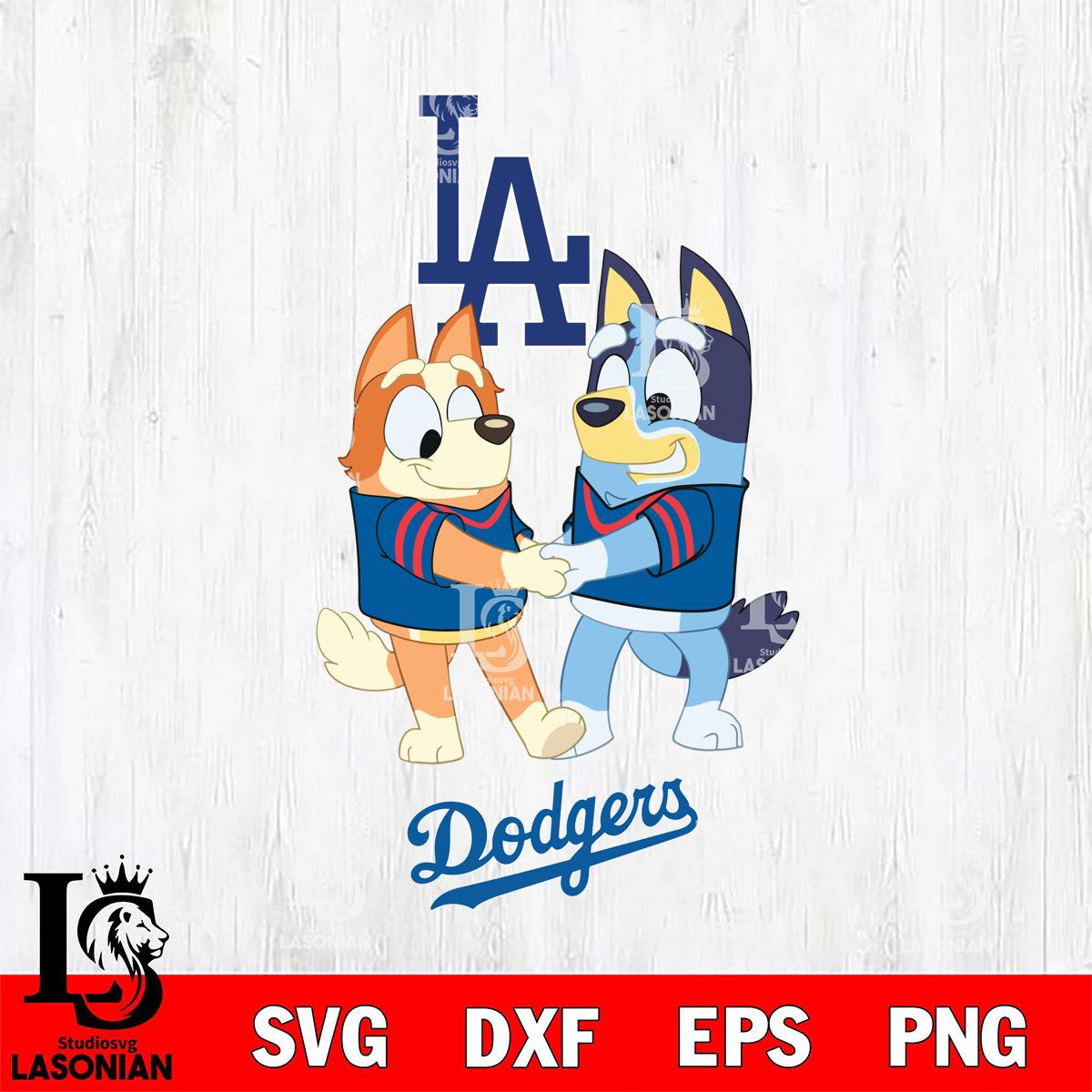 Los Angeles Dodgers Bluey Chilli Dance – lasoniansvg