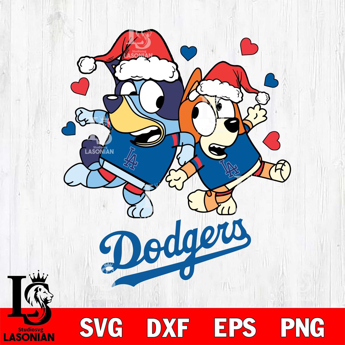 Los Angeles Dodgers Bluey Christmas 2 – lasoniansvg