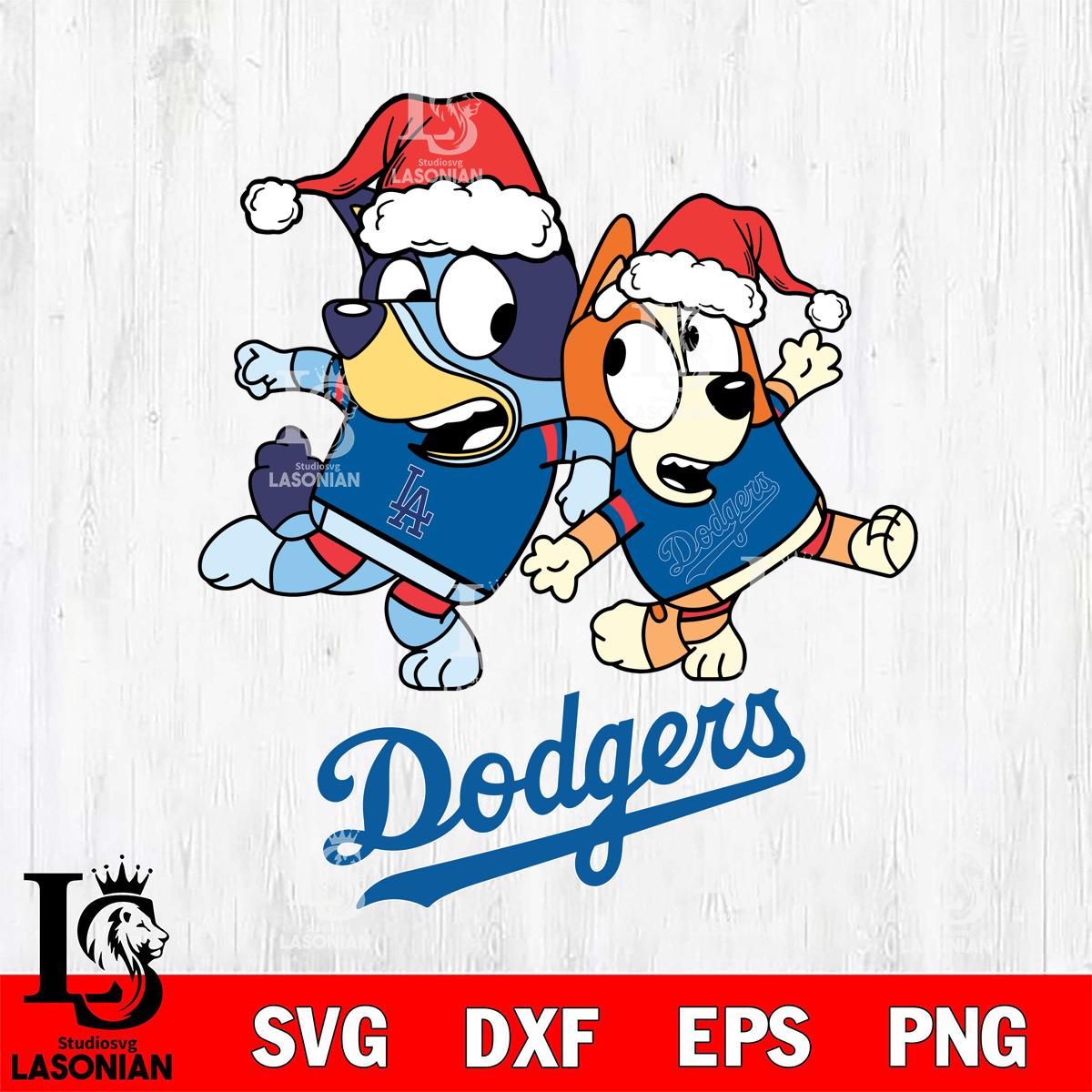Los Angeles Dodgers Bluey Christmas Holiday – lasoniansvg