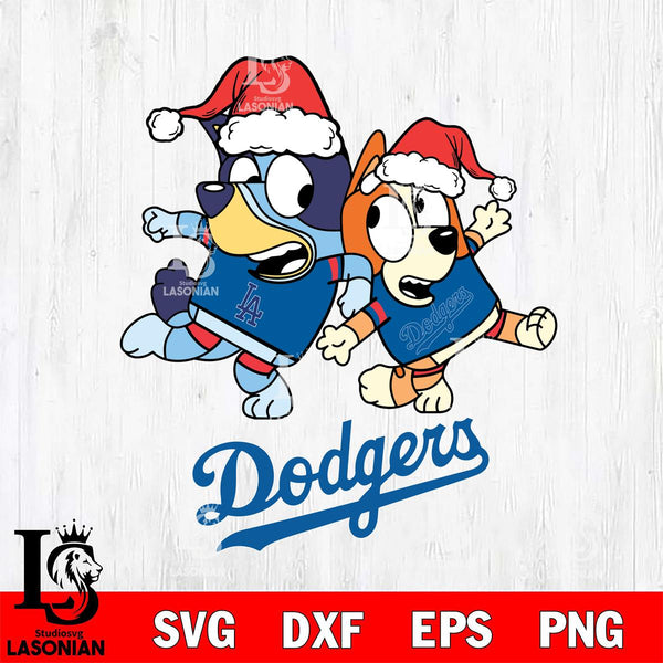 Los Angeles Dodgers Bluey Christmas Holiday – lasoniansvg