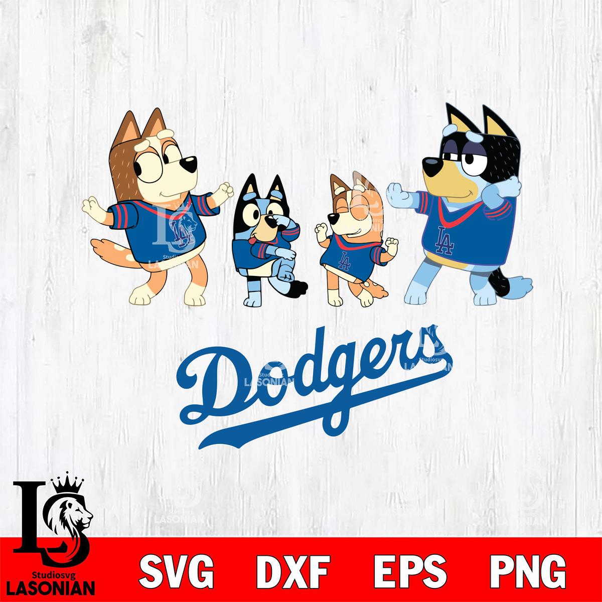Los Angeles Dodgers Bluey Dance Squats – lasoniansvg