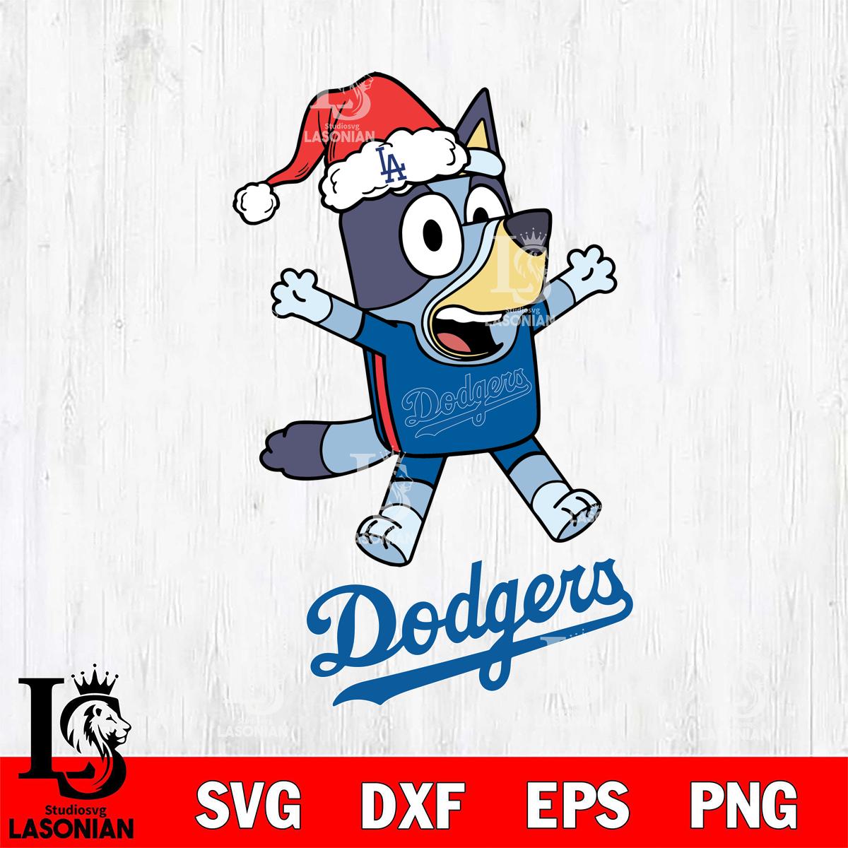 Los Angeles Dodgers Bluey Happy Christmas – lasoniansvg