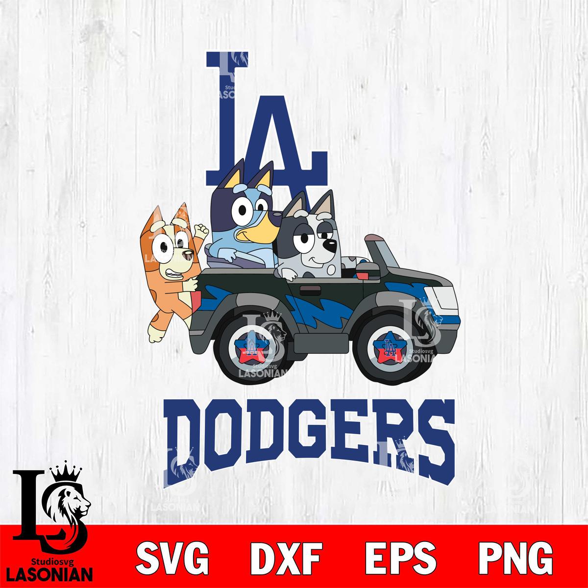 Los Angeles Dodgers Bluey friends – lasoniansvg