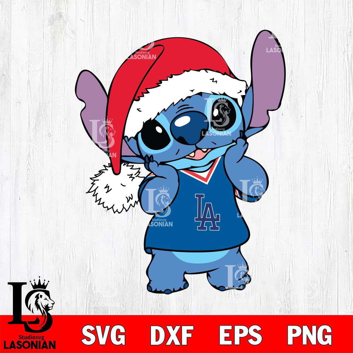 Los Angeles Dodgers Cute Stitch Christmas – lasoniansvg
