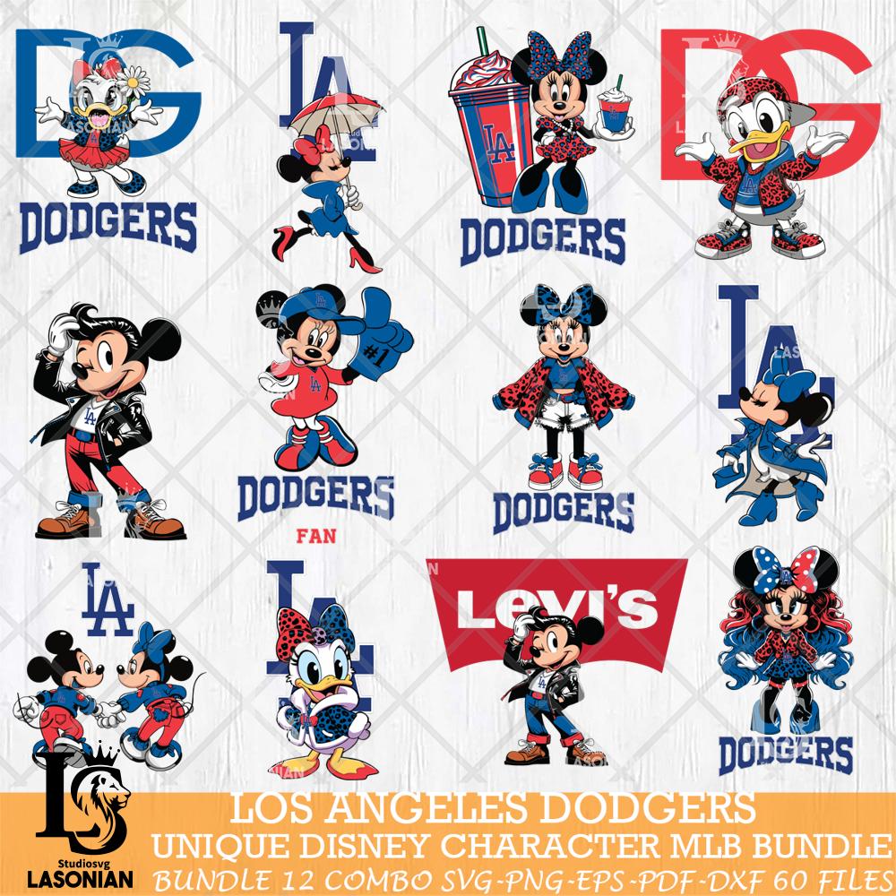 Los Angeles Dodgers Disney character MLB Bundle 12 – lasoniansvg