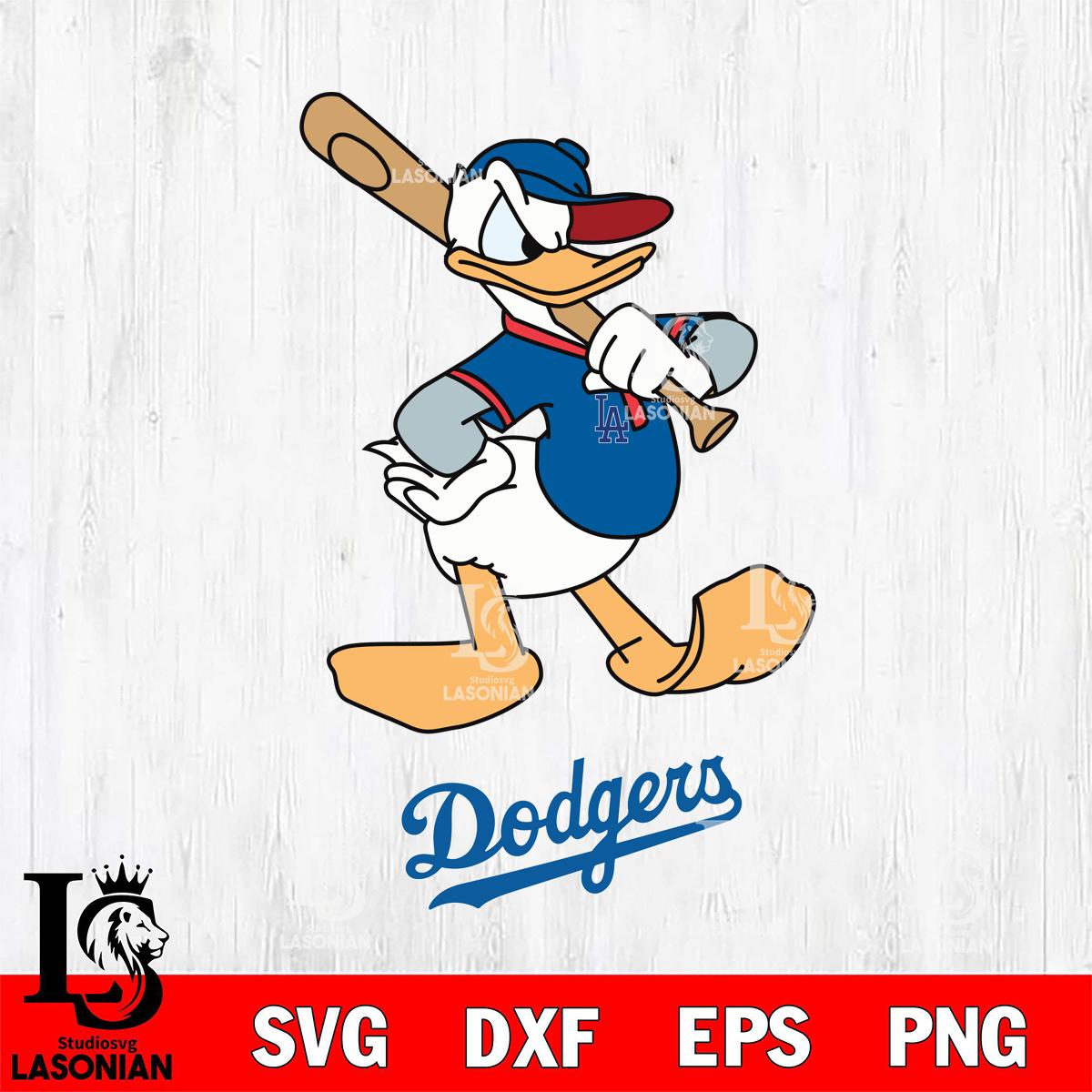 Los Angeles Dodgers Donald Duck Baseball MLB – lasoniansvg