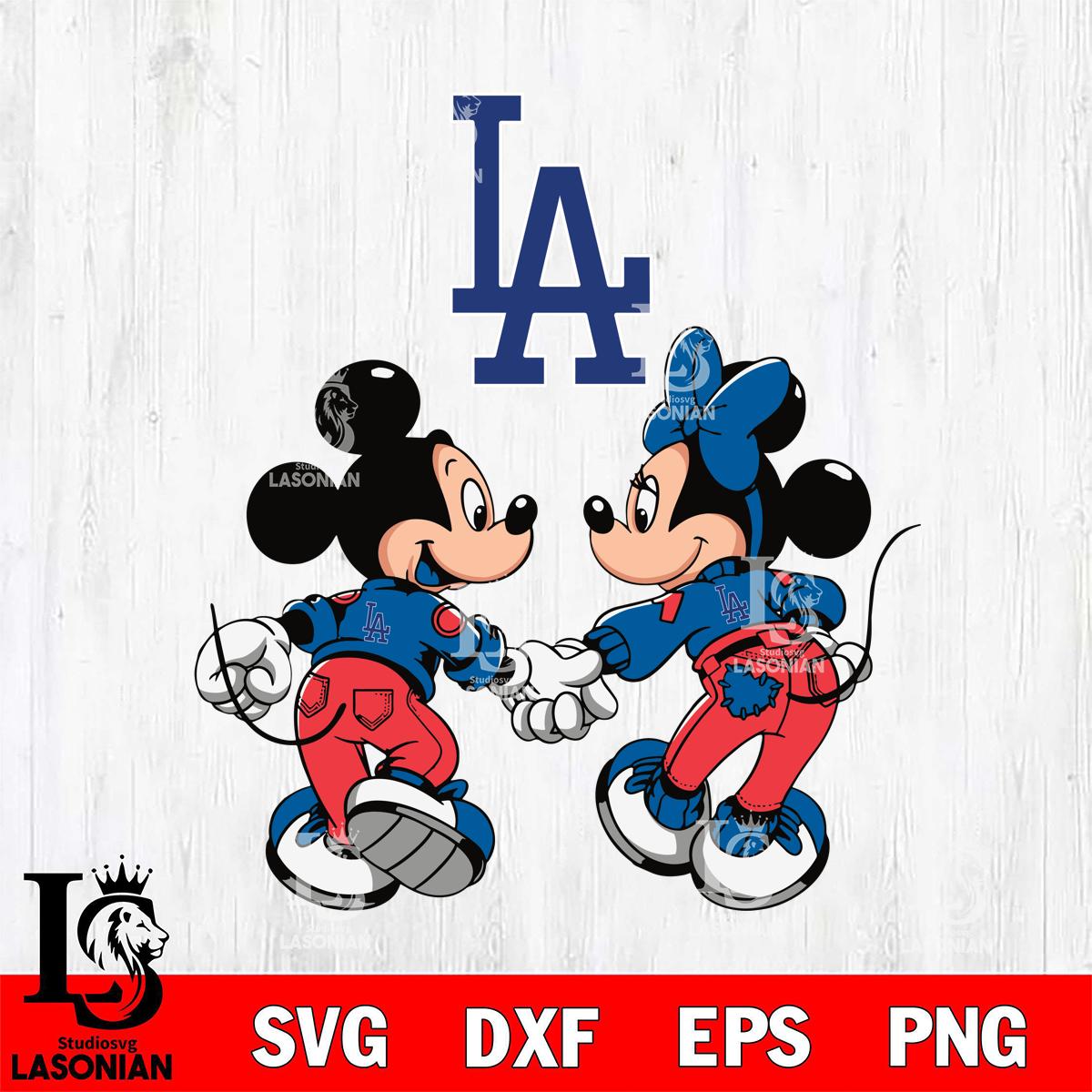 Los Angeles Dodgers Fan Minnie And Mickey Love – lasoniansvg