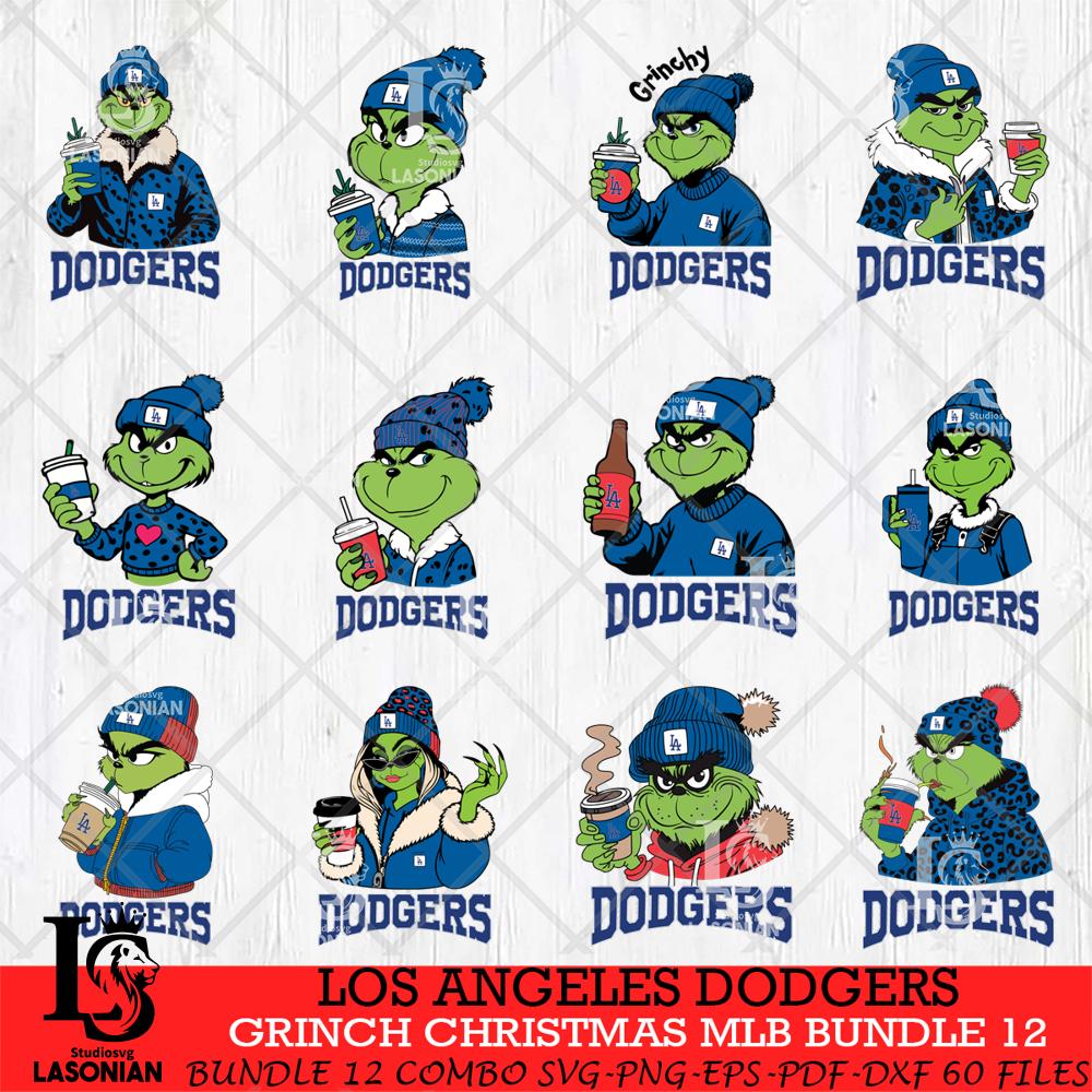 Los Angeles Dodgers Grinch Christmas MLB Bundle 12 – lasoniansvg