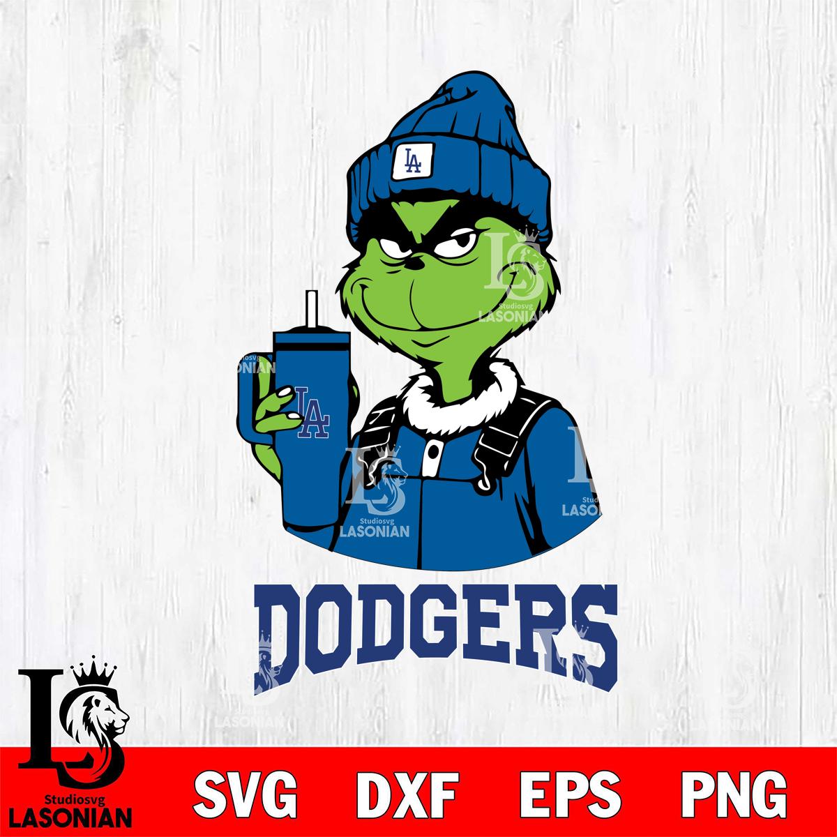 Los Angeles Dodgers Grinch Football Christmas – lasoniansvg