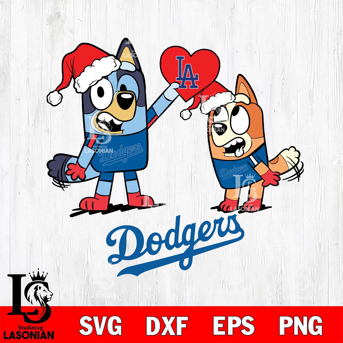 Los Angeles Dodgers Love Bluey Christmas – lasoniansvg