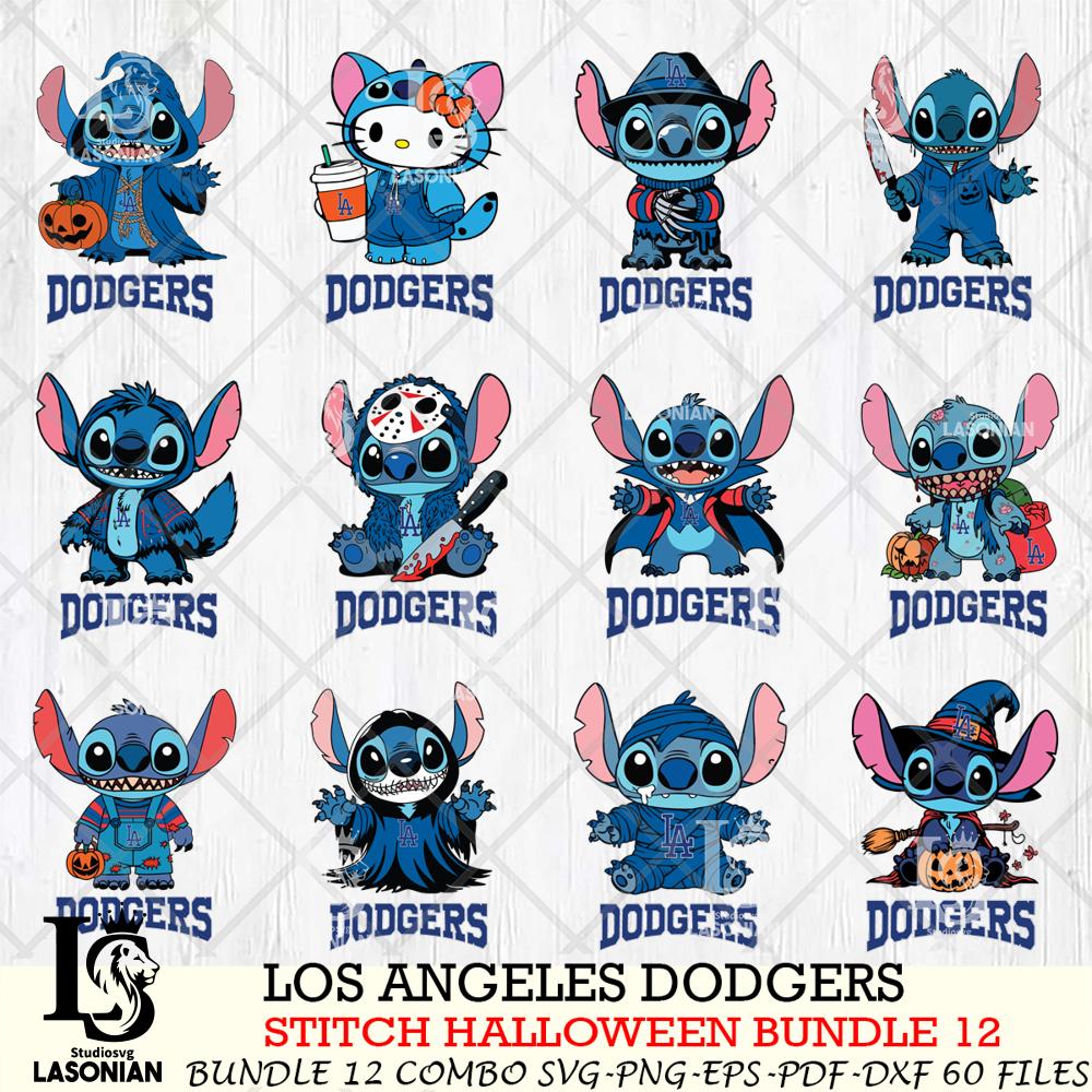 Los Angeles Dodgers Stitch Horror Bundle 12 SVG – lasoniansvg