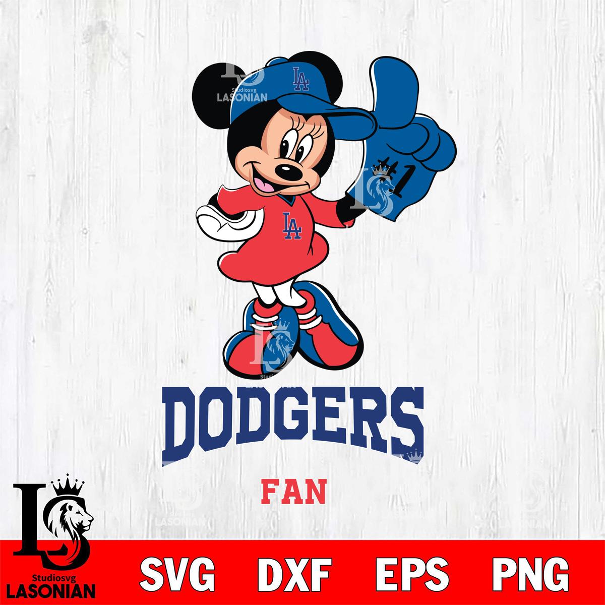 Los Angeles Dodgers #1 Fan Minnie Mouse – lasoniansvg