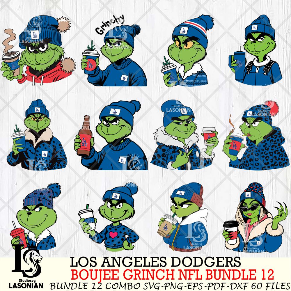 Los Angeles Dodgers Boujee Grinch MLB Bundle 12 SVG – lasoniansvg