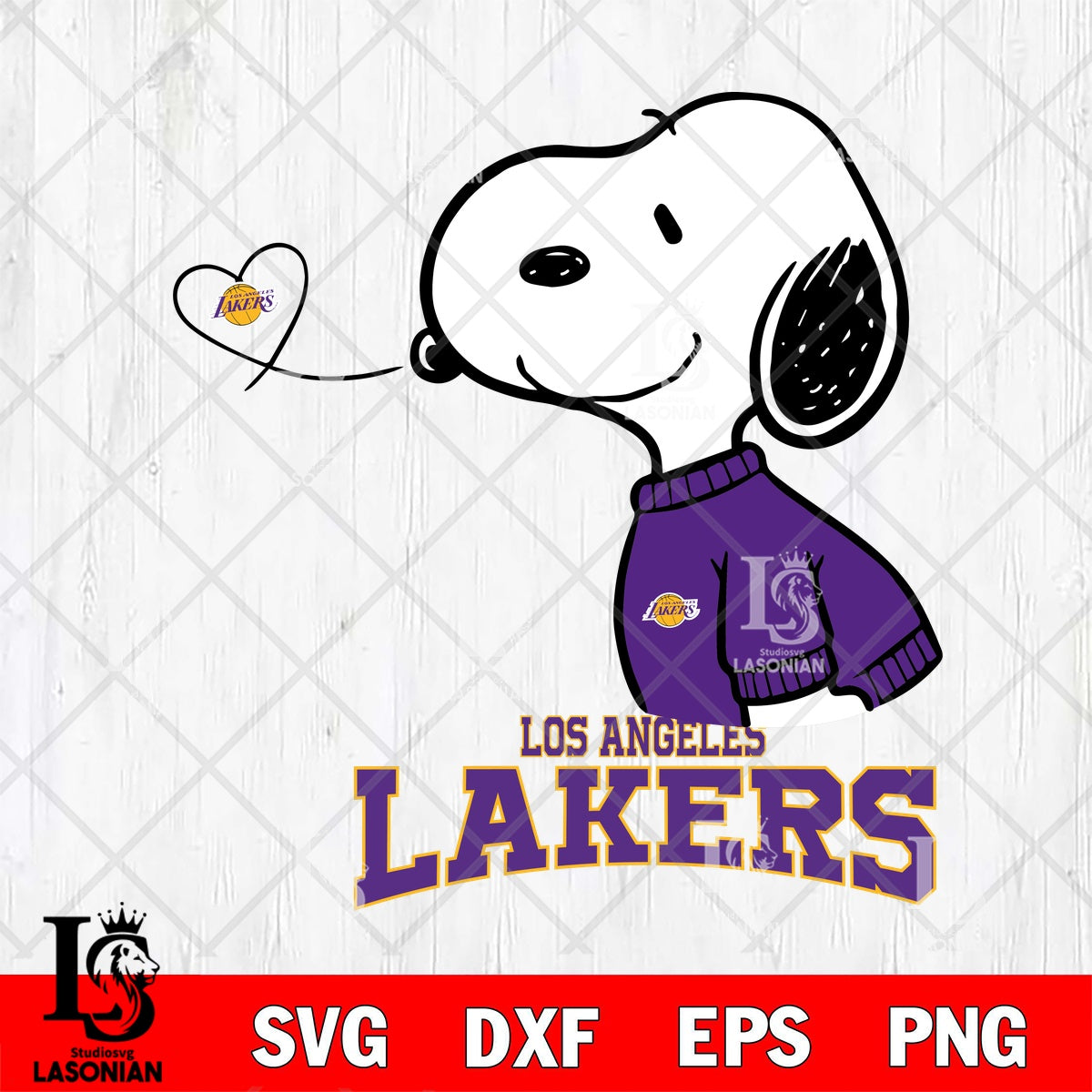 Los Angeles Lakers Cute Valentine Snoopy File cut , Criucut ...