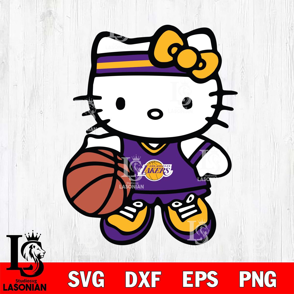 Los Angeles Lakers Hello Kitty basketball – lasoniansvg