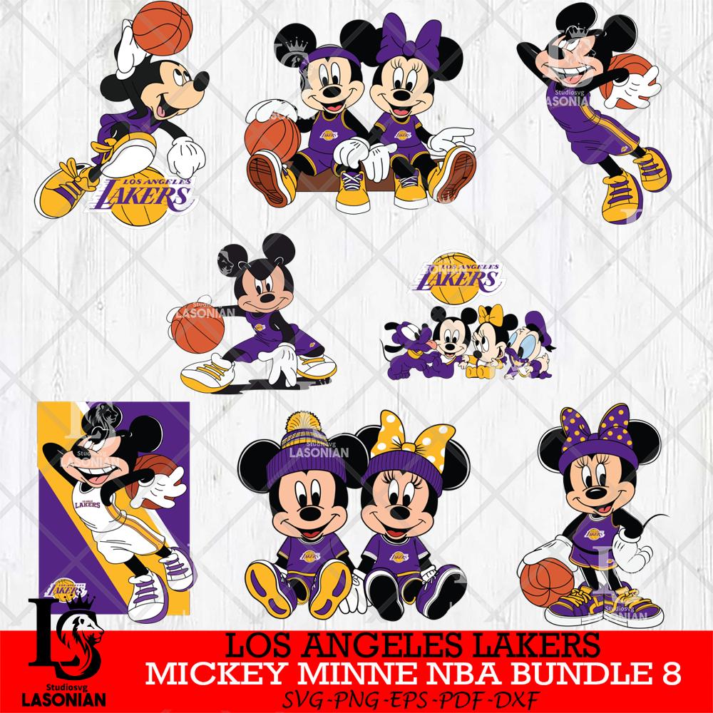Los Angeles Lakers Mickey Minne NBA Bundle 8 SVG – lasoniansvg