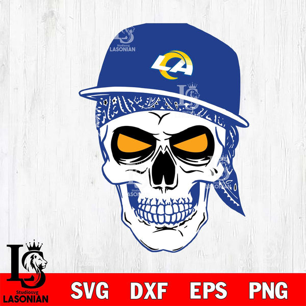 Los Angeles Rams Badass Hat Skull SVG – lasoniansvg