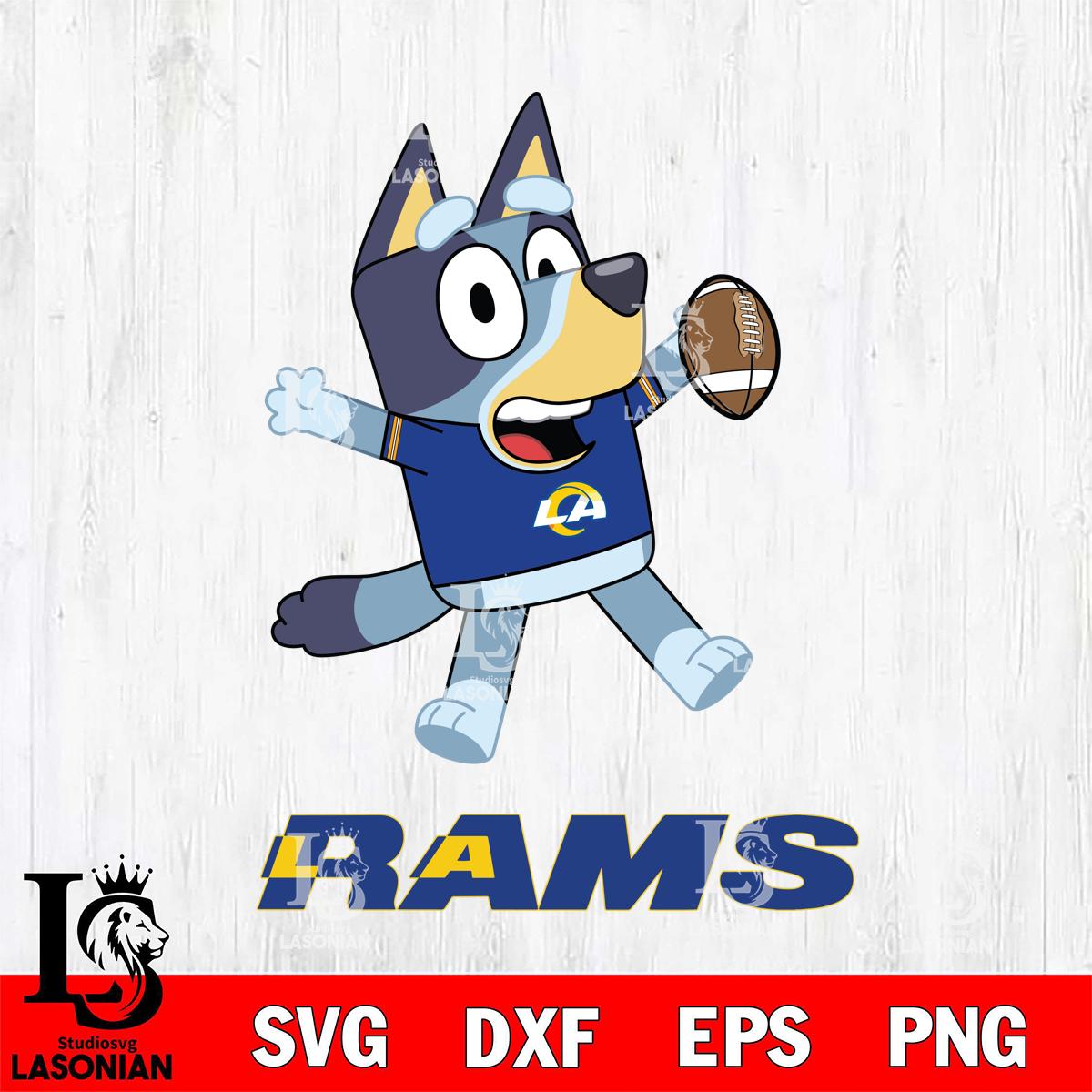 Los Angeles Rams Bluey Sport Football – lasoniansvg