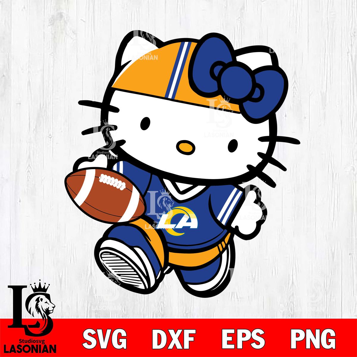Los Angeles Rams Cute Hello Kitty Football 9 – lasoniansvg