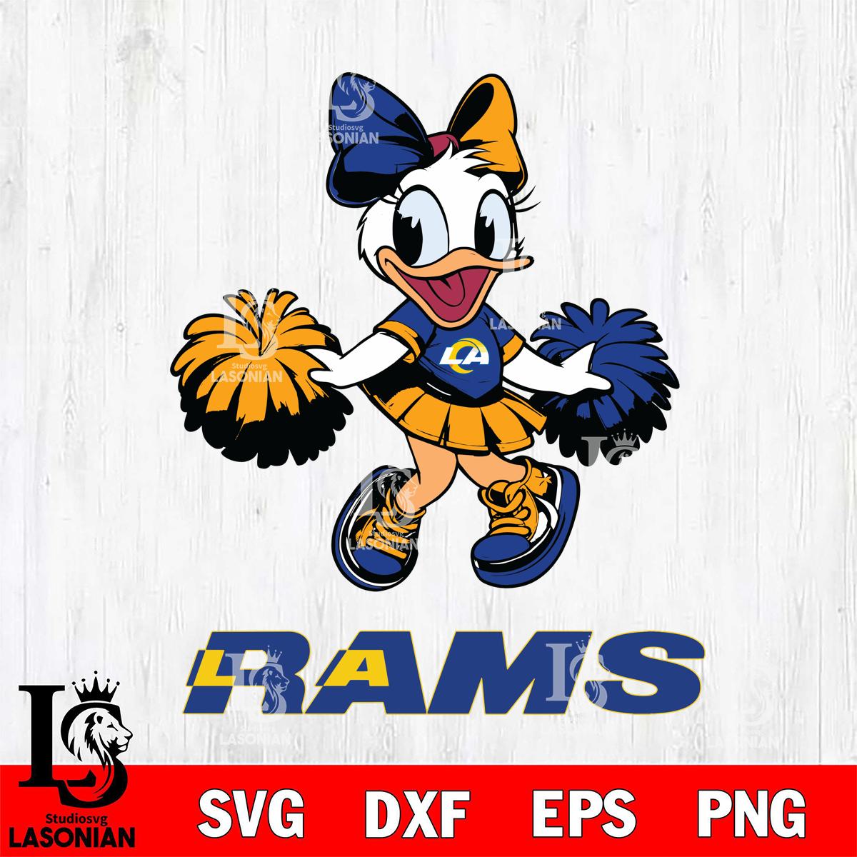 Los Angeles Rams Daisy Duck Cheerleader Disney – lasoniansvg