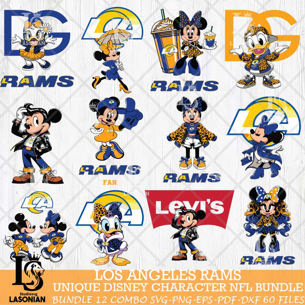 Los Angeles Rams Disney Characters NFL Bundle 12 – lasoniansvg
