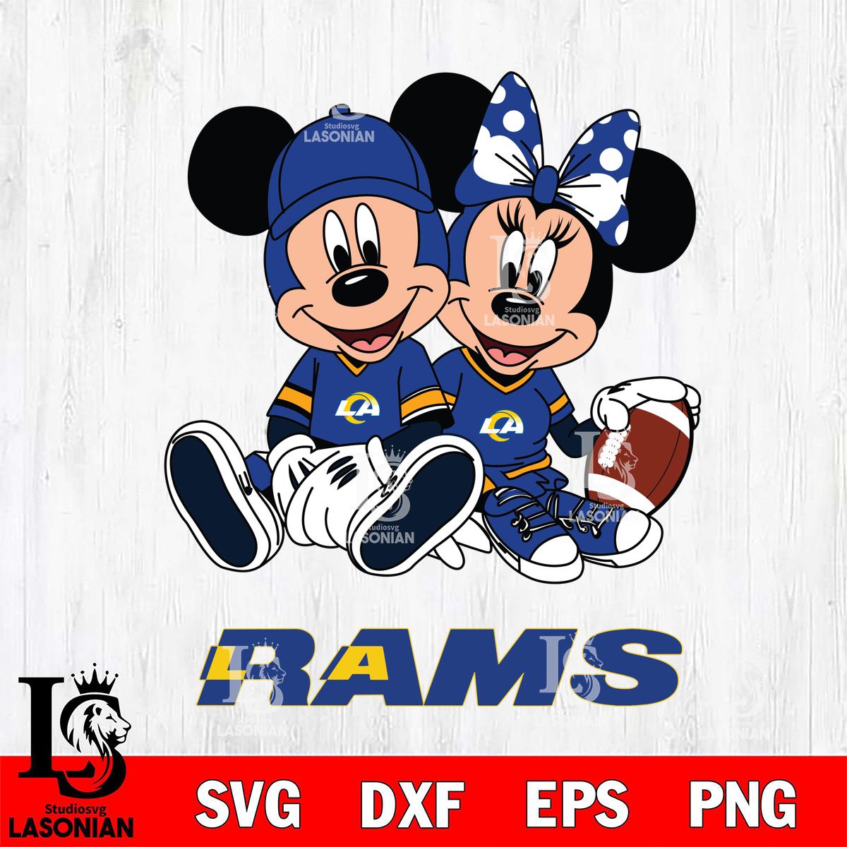 Los Angeles Rams Disney Mickey And Minnie Football – lasoniansvg
