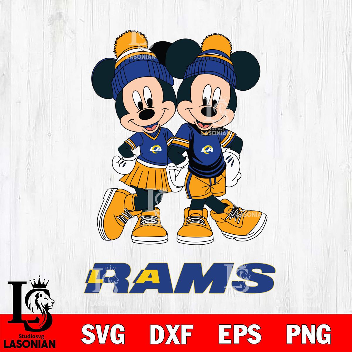 Los Angeles Rams Mickey And Minnie Mouse Football – lasoniansvg